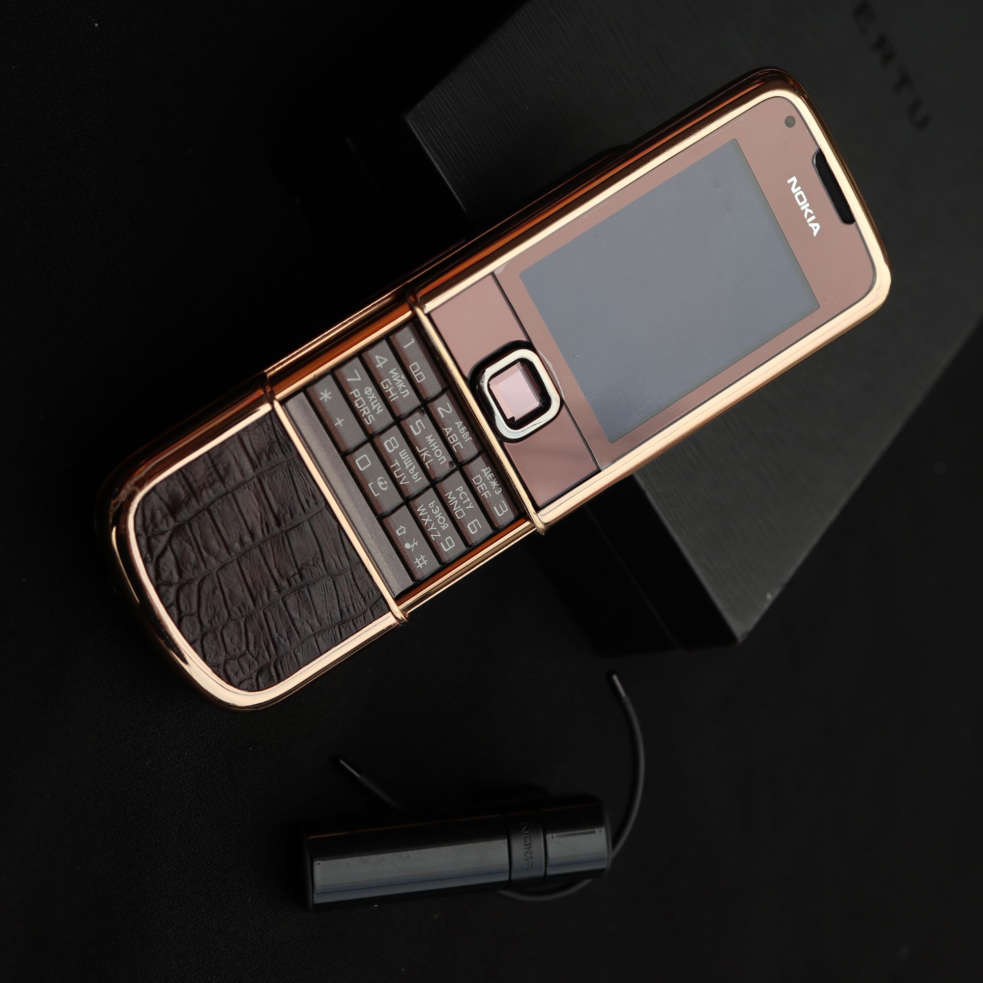Nokia 8800 Arte Rose Gold Da Cá Sấu - HPC Luxury