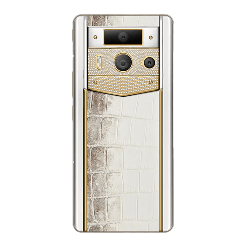 Vertu Meta 2 da cá sấu Himalaya Gold Plain Diamonds - HPC Luxury